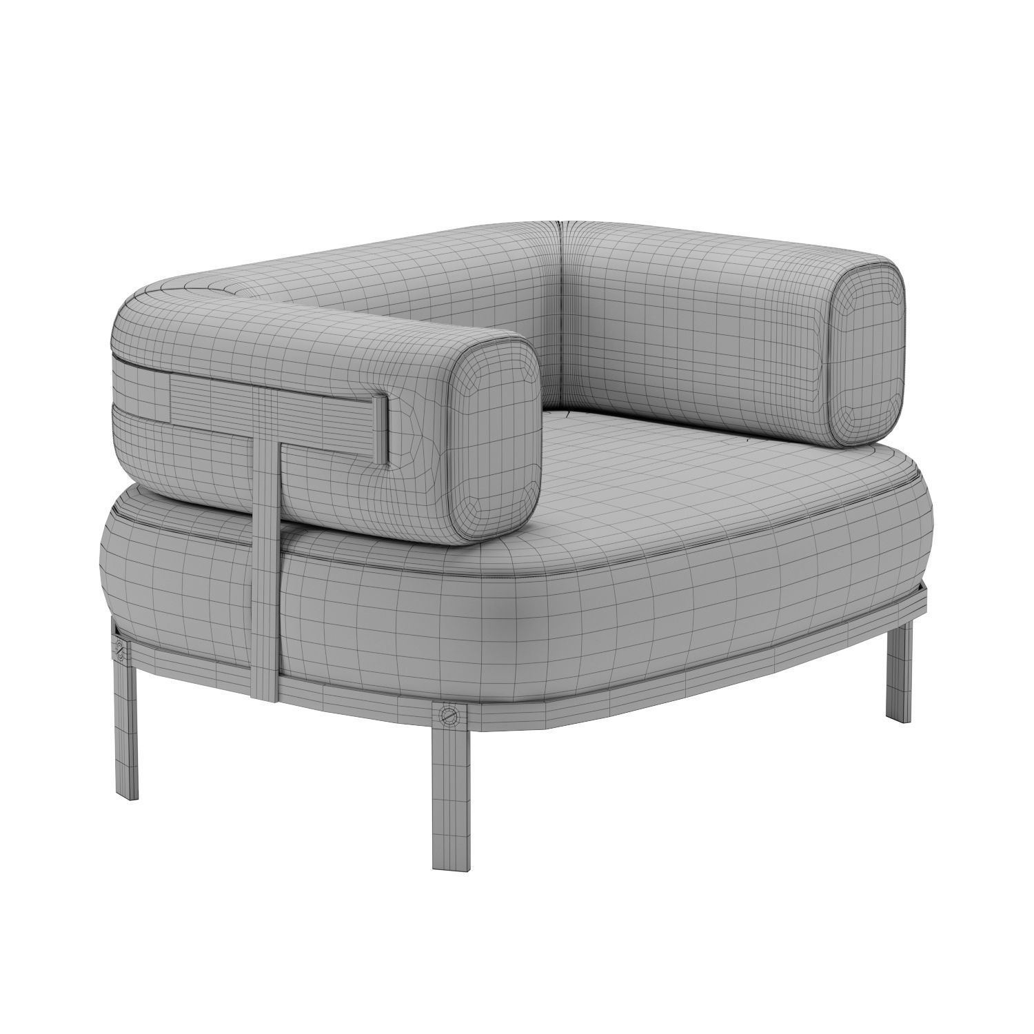 BAXTER - BELT Armchair 3D model | CGTrader