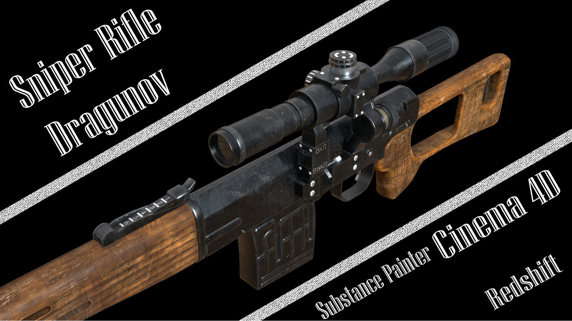 3D model Sniper Rifle Dragunov Svd VR / AR / low-poly | CGTrader