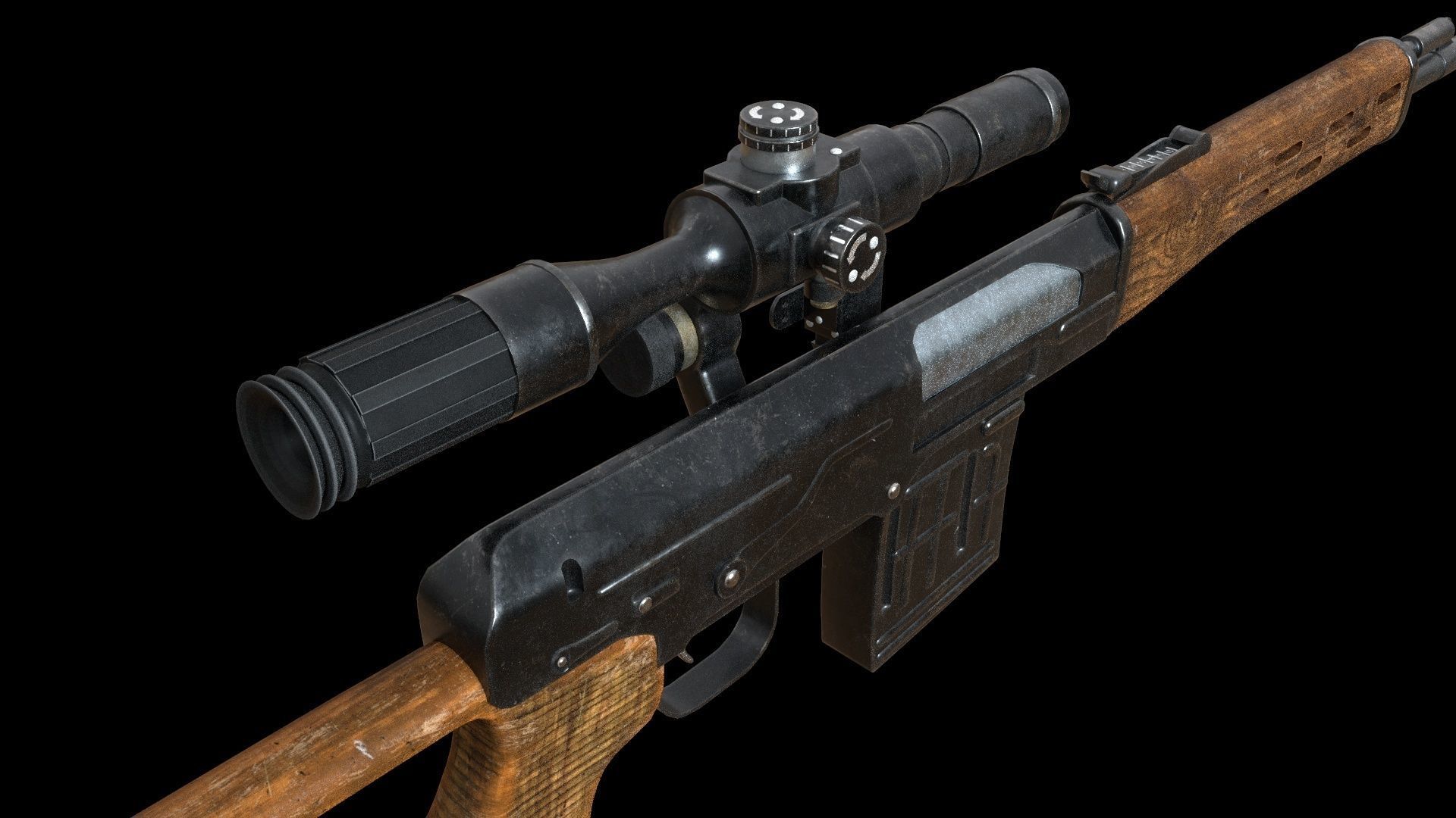 3D model Sniper Rifle Dragunov Svd VR / AR / low-poly | CGTrader