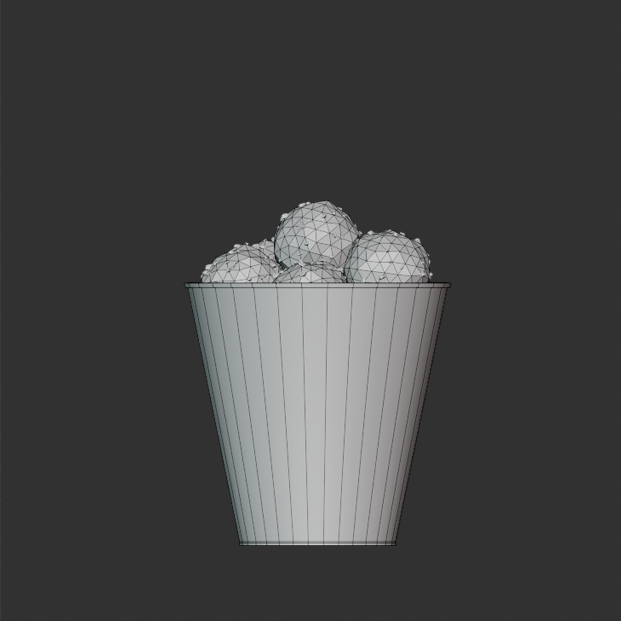 3D model Popcorn Chicken VR / AR / low-poly | CGTrader