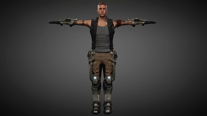 Drax sci-fi character 3d model 3D model rigged | CGTrader