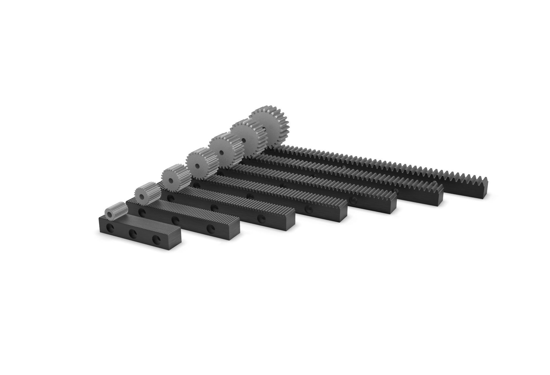 Multiple Gear Rack Set 3D model 3D printable | CGTrader