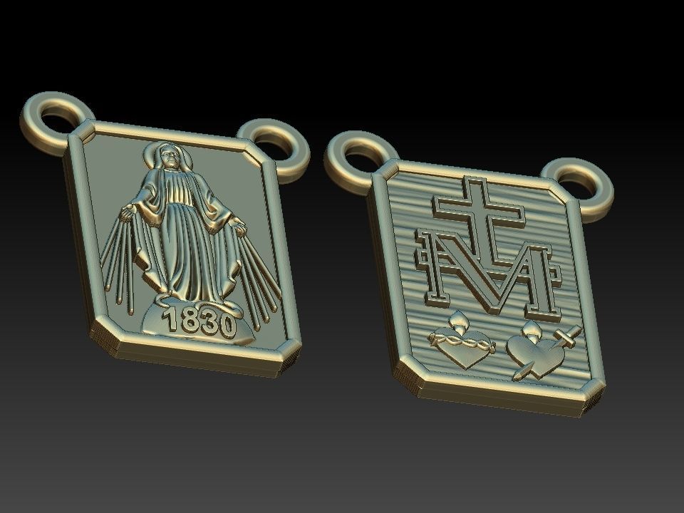 Milagrosa Our Lady of Graces Scapular Nossa senhora Escapulario 3D ...