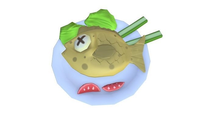 3D model Cooked fish VR / AR / low-poly | CGTrader