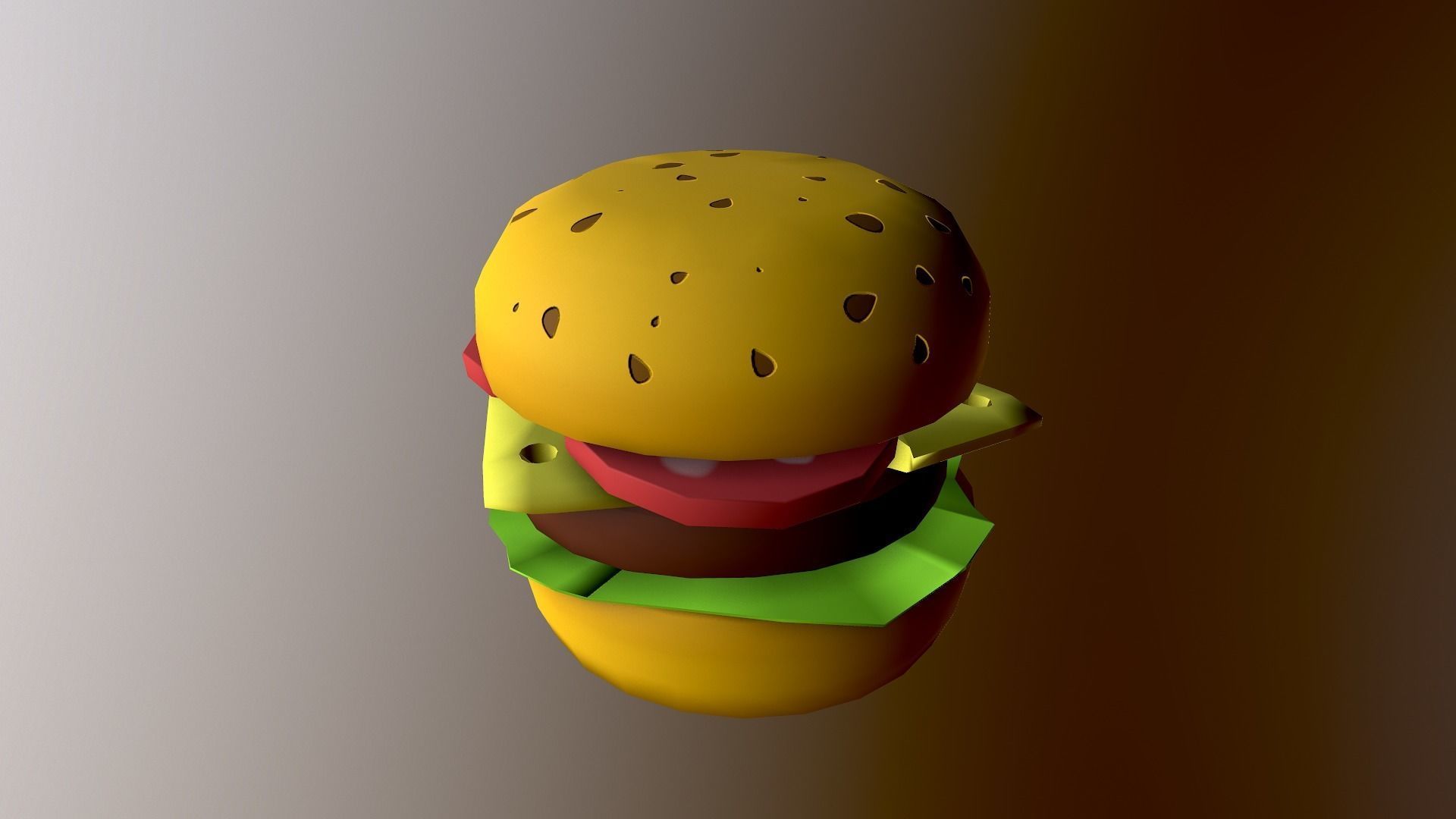 Low Poly Hamburger free VR / AR / low-poly 3D model | CGTrader