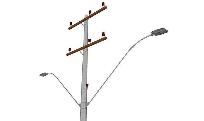 Concrete Lamp Post - Light Pole - Light Post - Street Light 26 3D model ...