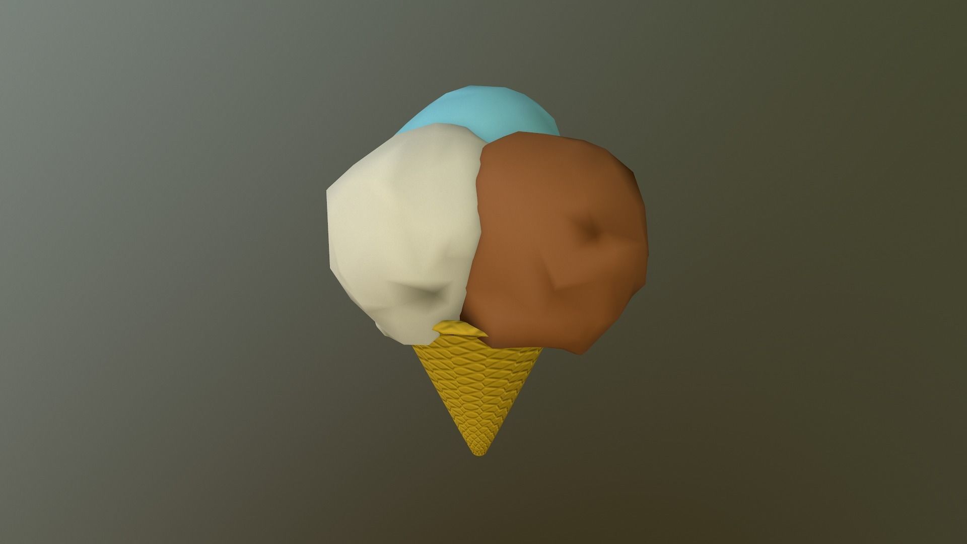Low Poly Ice Cream free VR / AR / low-poly 3D model | CGTrader