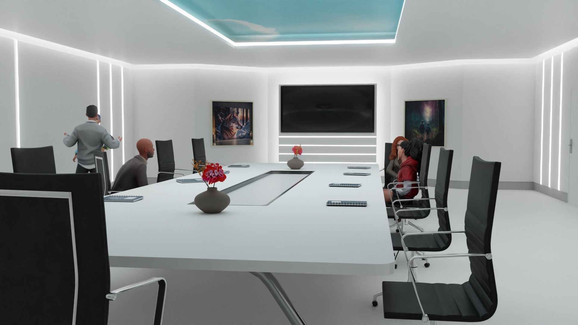 VR Meeting Room 3D model | CGTrader