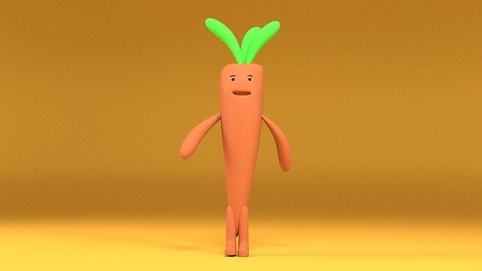 CARROT cartoon 3D model | CGTrader