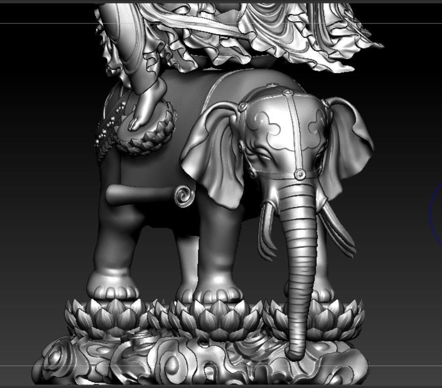 Buddha and Bodhisattvas Manjushri and Samantabhadra Bodhisattva 3D model 3D printable | CGTrader