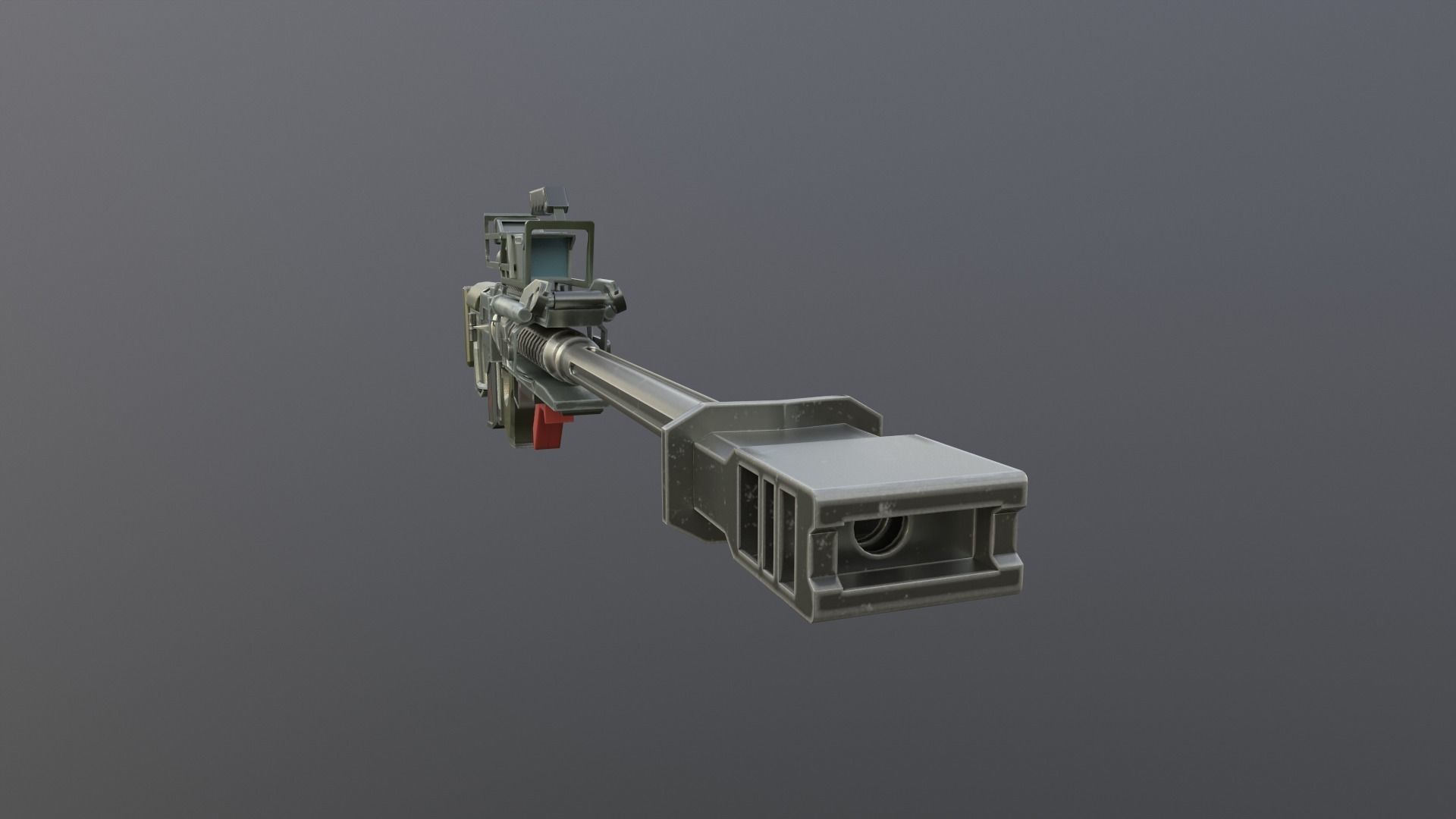 3D model Sci Fi LowPoly model of a heavy anti-materiel sniper rifle VR ...