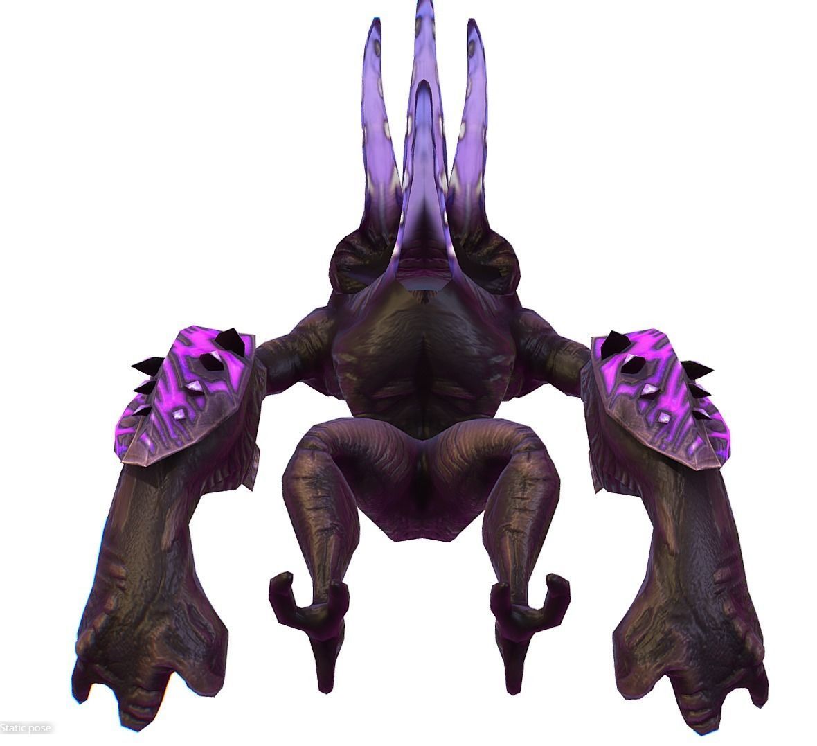 3D model mystical monster with tentacles and big hand VR / AR / low ...