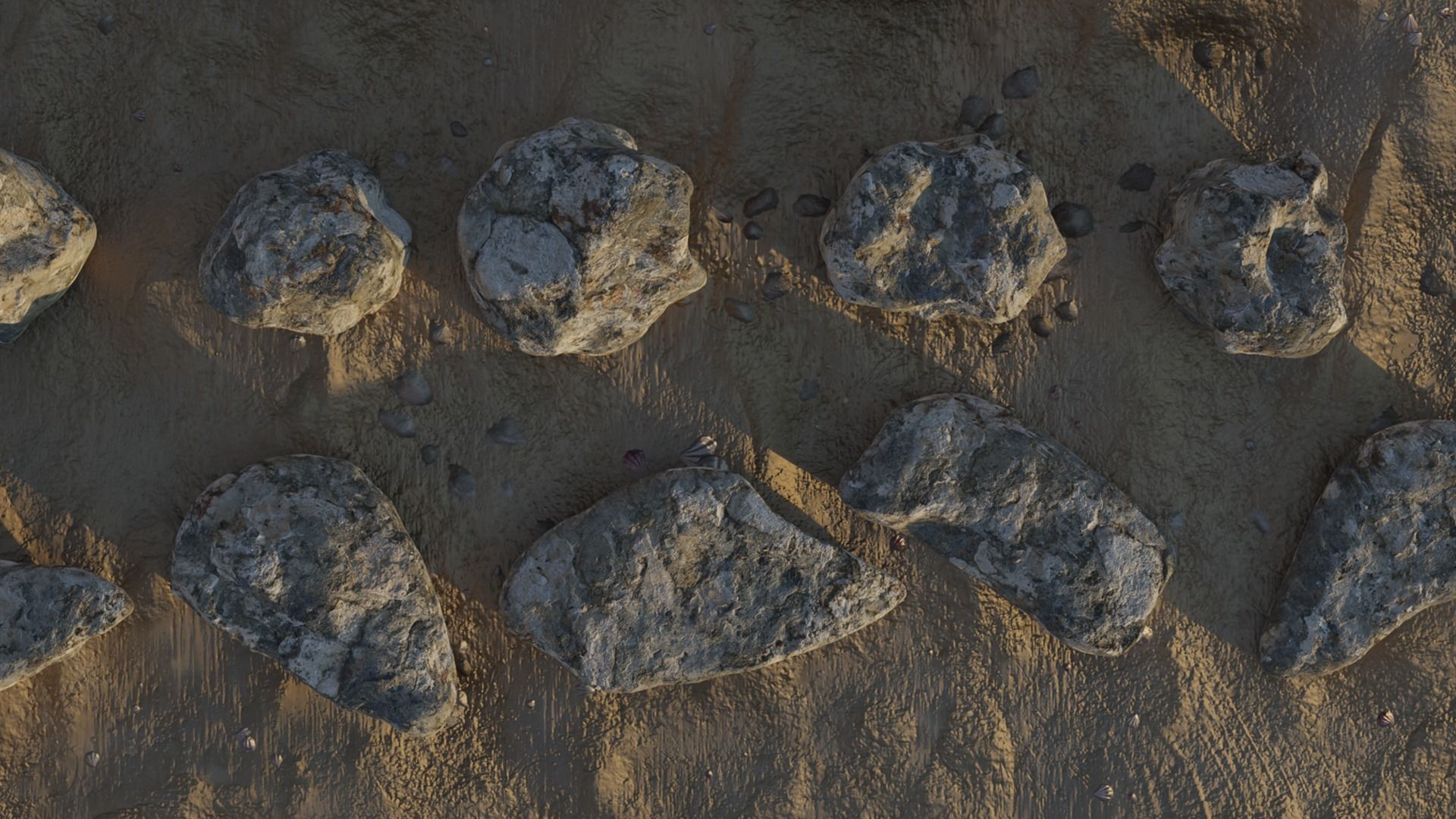 20 rocks asset 3D model | CGTrader