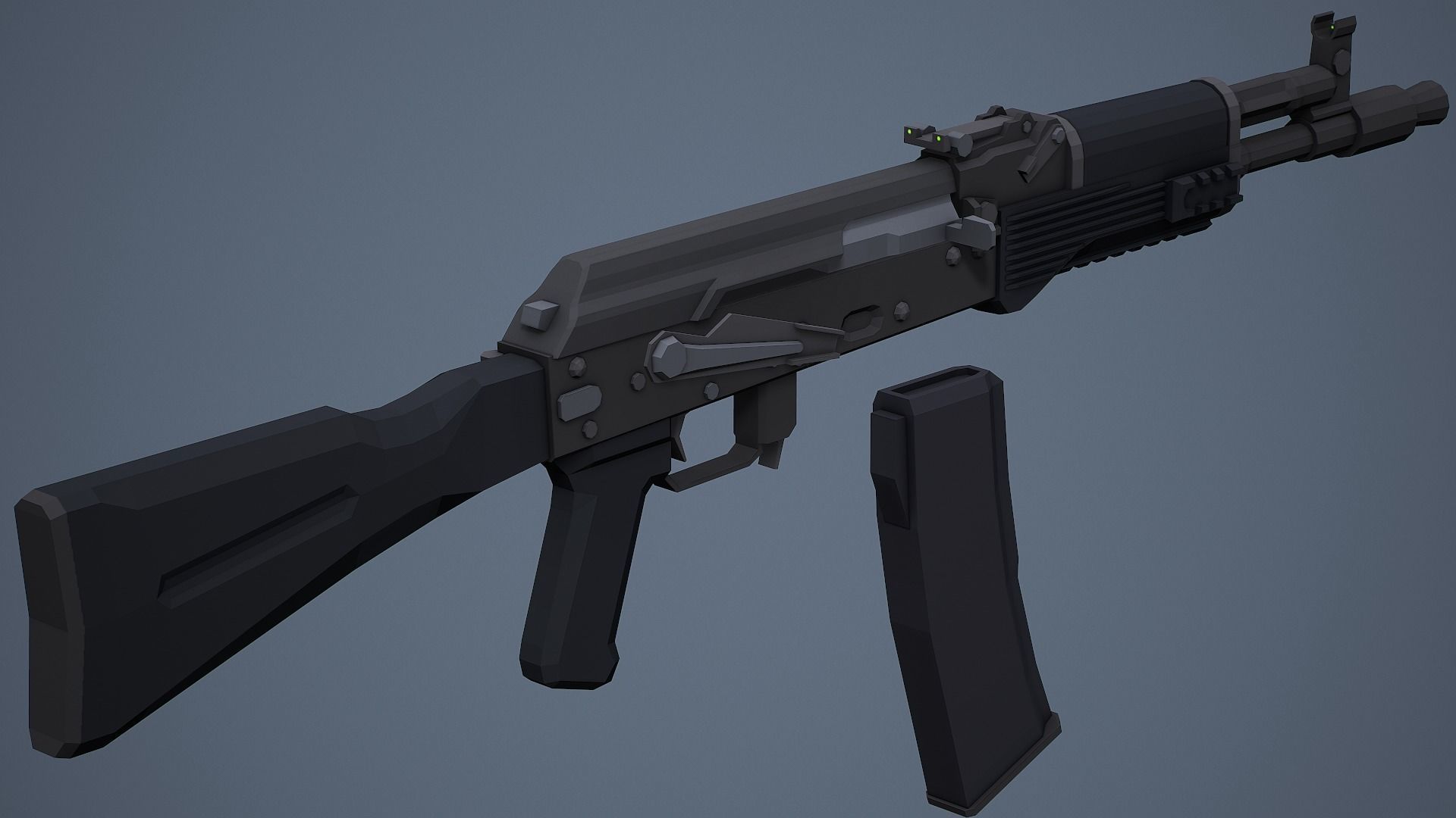 3D model Stylized AK-102 Low Poly Game Ready VR / AR / low-poly | CGTrader