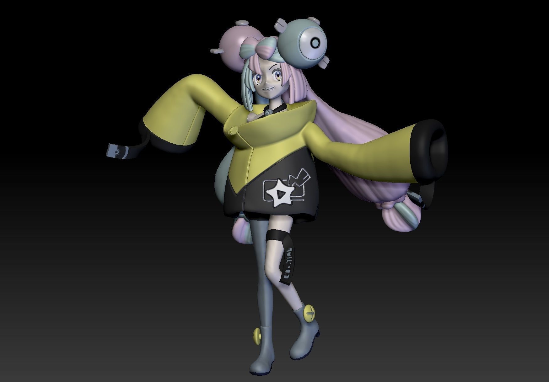 Pokemon Paldea Gym Leader Iono 3D model 3D printable | CGTrader