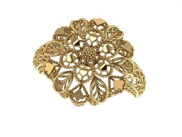 Flower Ring 3D model 3D printable | CGTrader