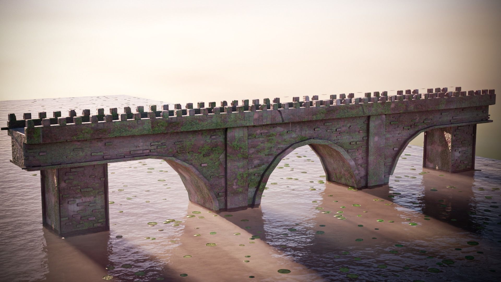 3D model Medieval Bridge VR / AR / low-poly | CGTrader