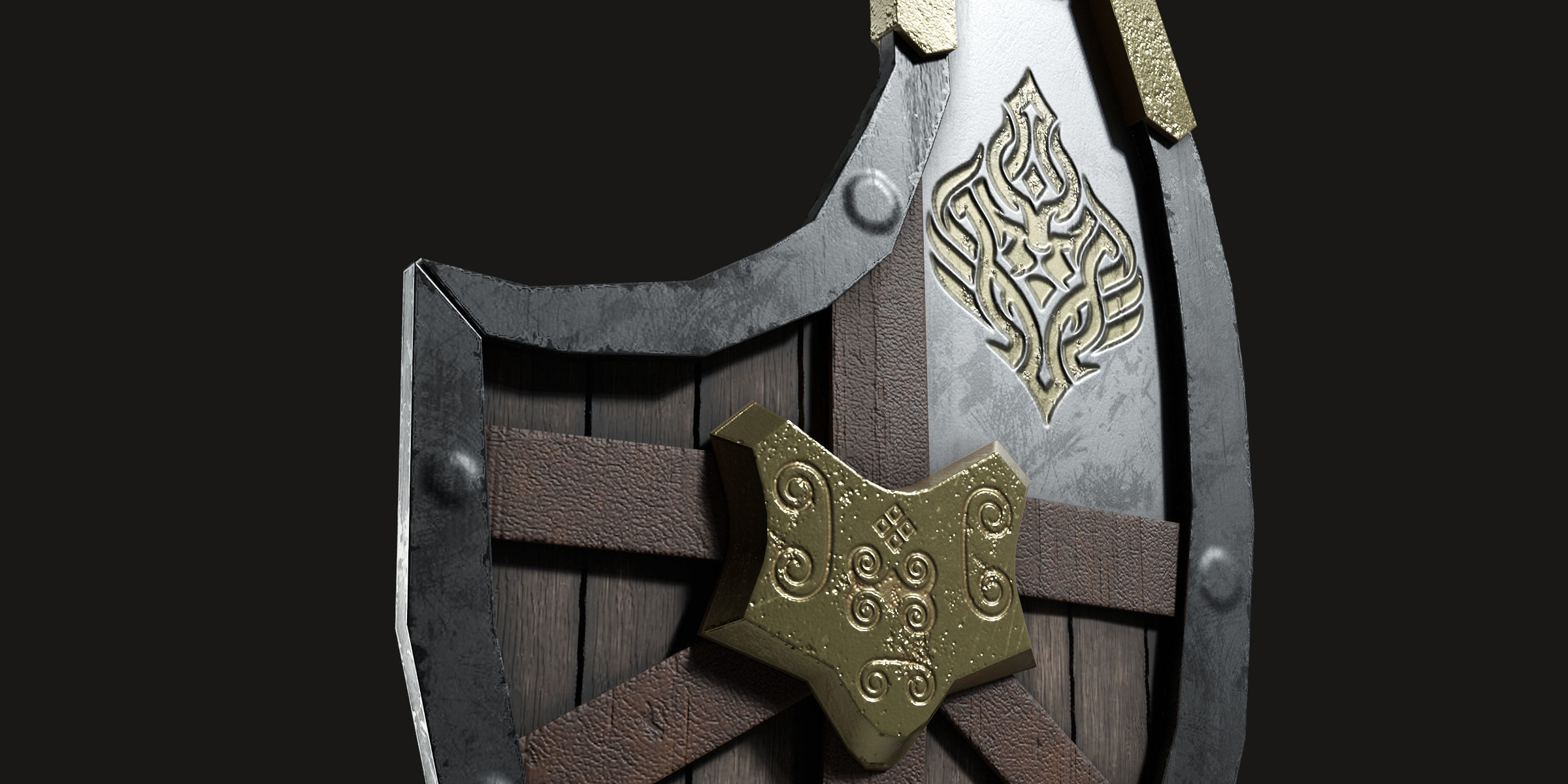 3D model Wardens Dwarf Shield Lowpoly VR / AR / low-poly | CGTrader