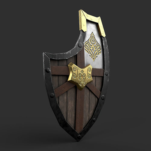 3D model Wardens Dwarf Shield Lowpoly VR / AR / low-poly | CGTrader