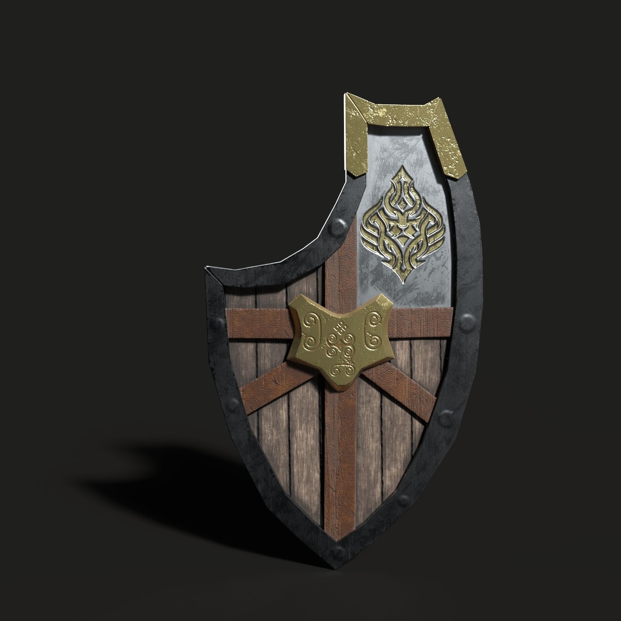 3D model Wardens Dwarf Shield Lowpoly VR / AR / low-poly | CGTrader