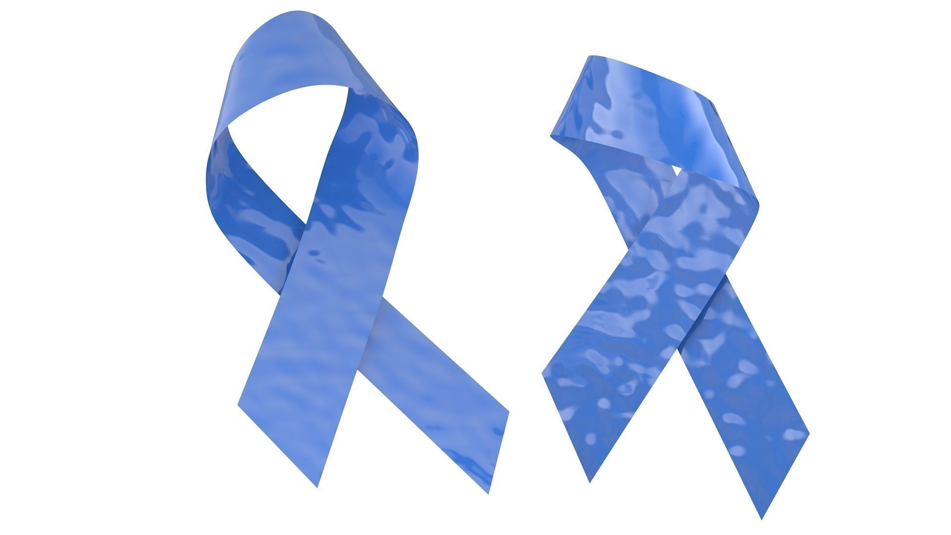 Blue Ribbon Awareness Symbol 3D model | CGTrader