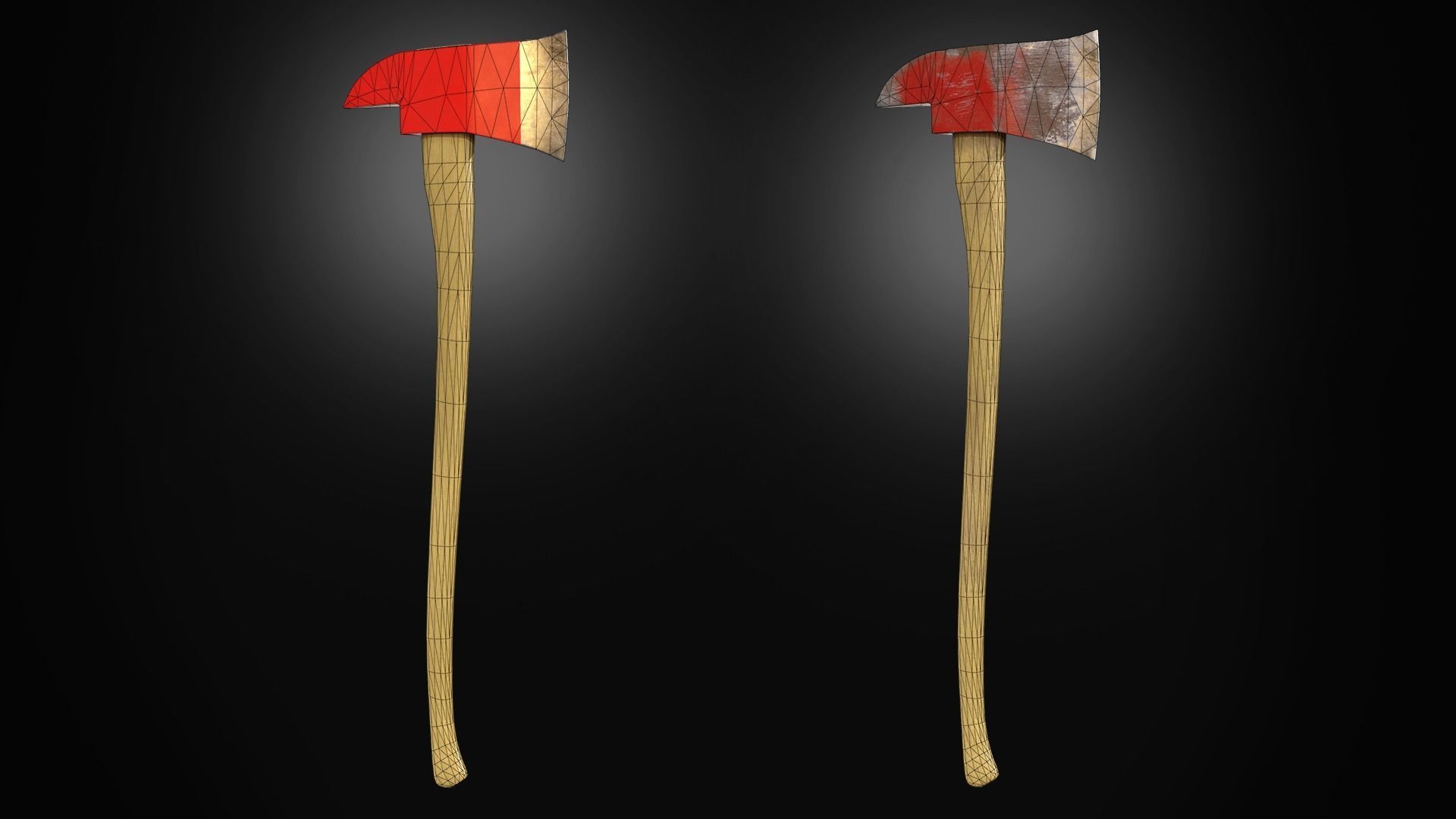 3D model Fireman Axe 3D Low Poly Model VR / AR / low-poly | CGTrader