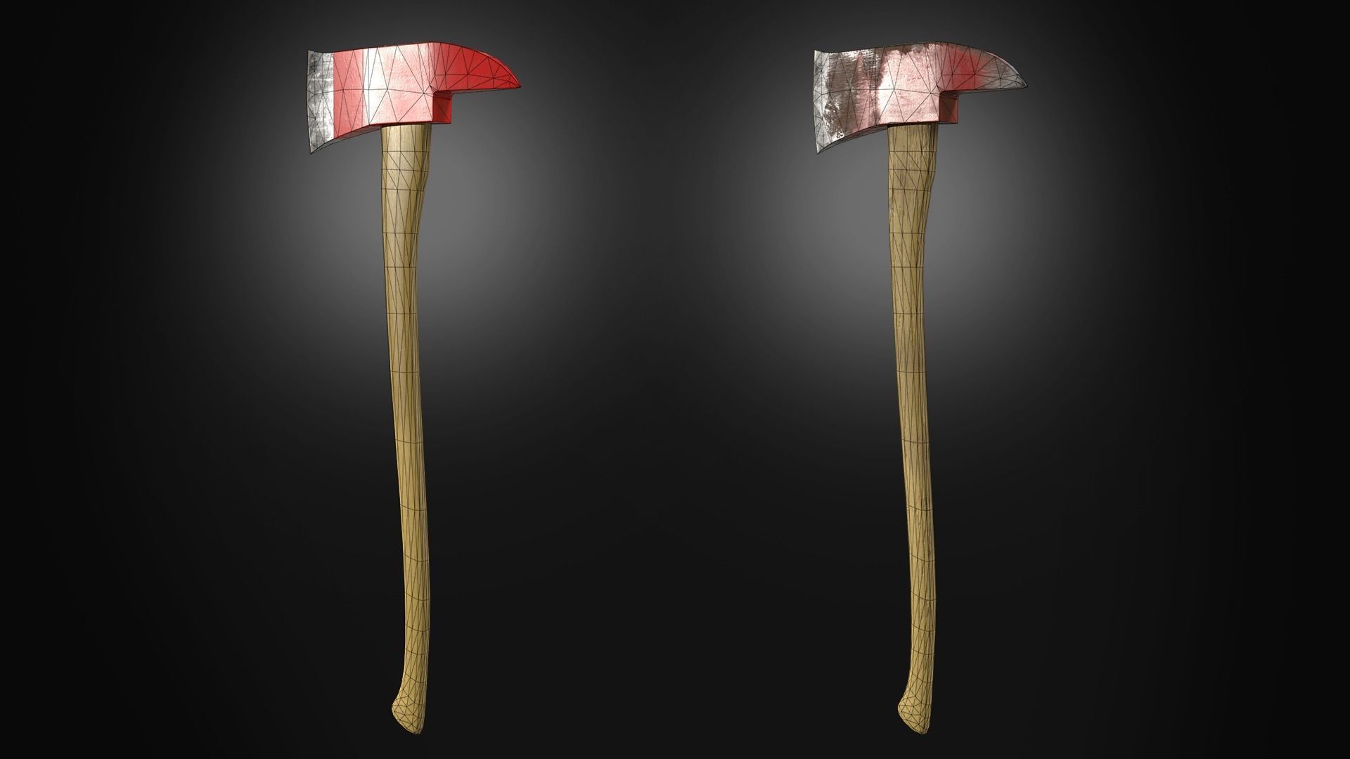 3D model Fireman Axe 3D Low Poly Model VR / AR / low-poly | CGTrader