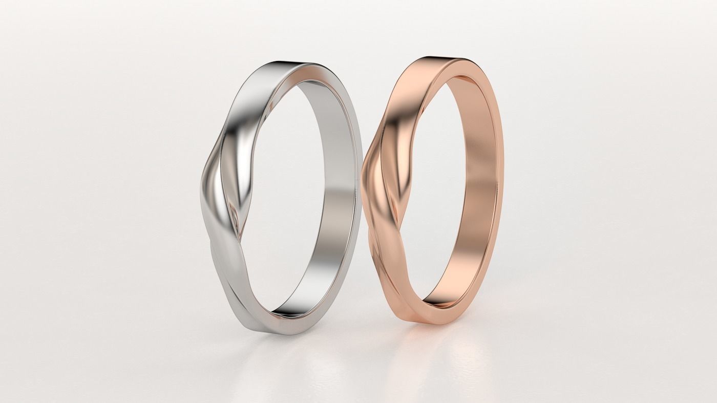 Mobius ring 3mm 3D model 3D printable | CGTrader