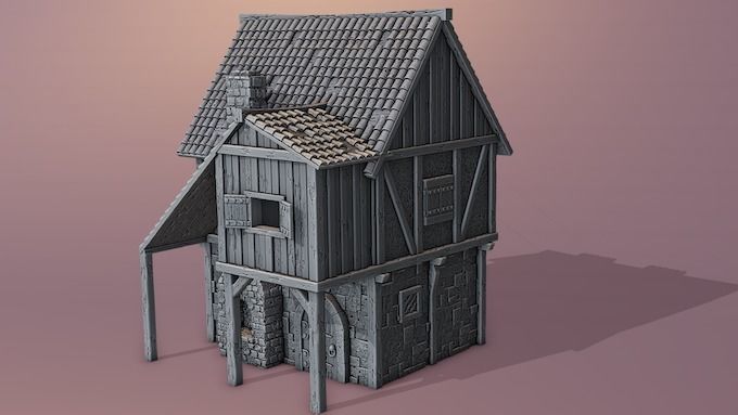 Extensive collection of medieval houses 3D model 3D printable | CGTrader