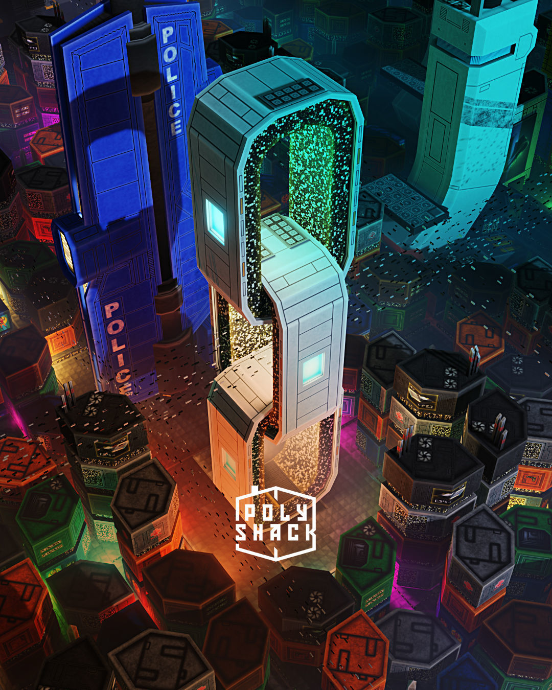 Low Poly Sci-Fi Building 2 - Slums - Pixel City 3D Asset Pack free VR ...