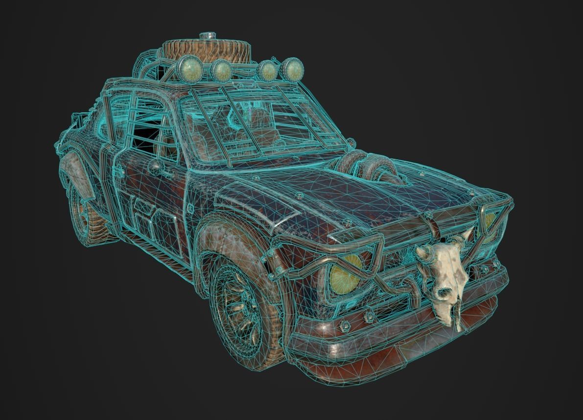 3D model Mad Max Vehicle post apocalyptic car VR / AR / low-poly | CGTrader