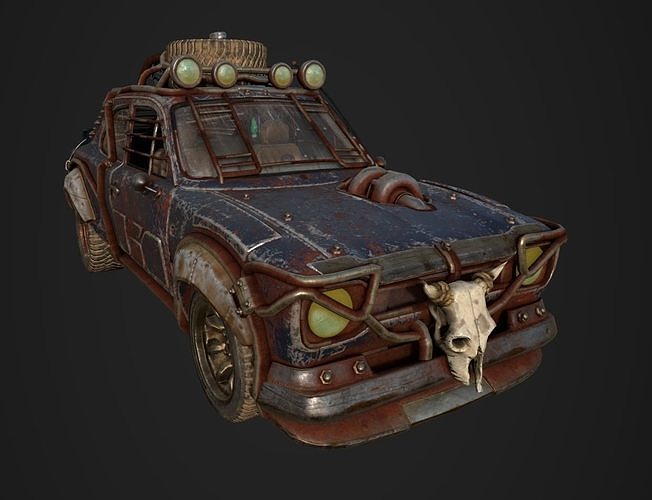 3D model Mad Max Vehicle post apocalyptic car VR / AR / low-poly | CGTrader