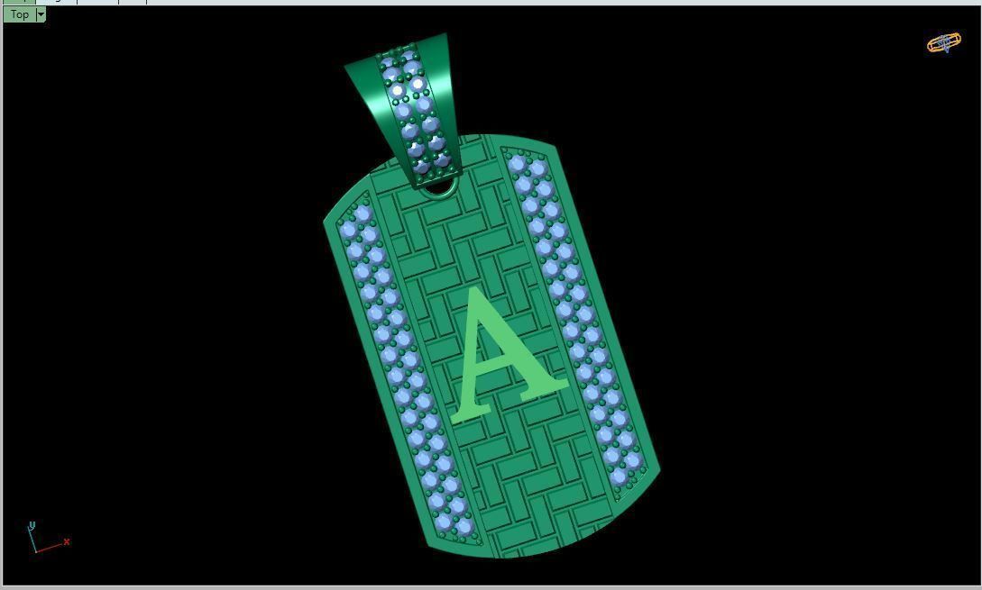 Latter A Pendent 3d Model 3D model 3D printable | CGTrader