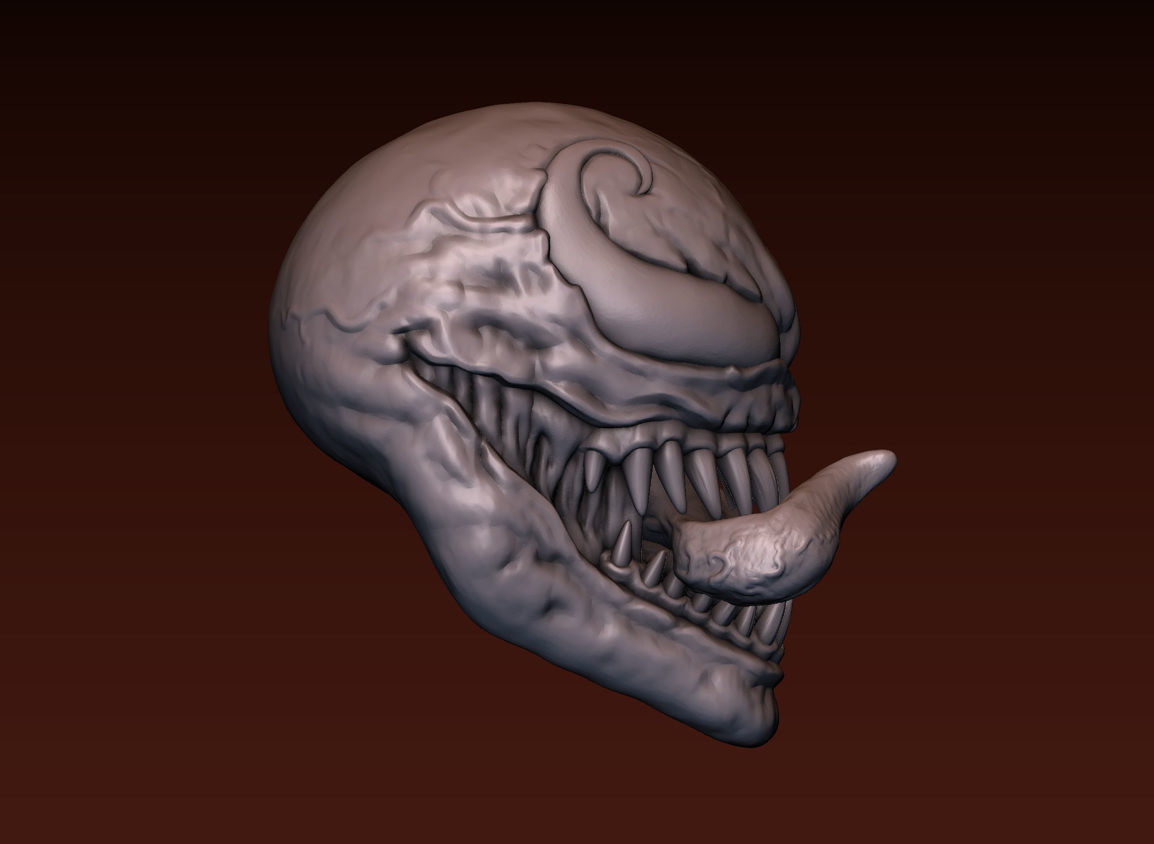 Venom head 3D model 3D printable | CGTrader