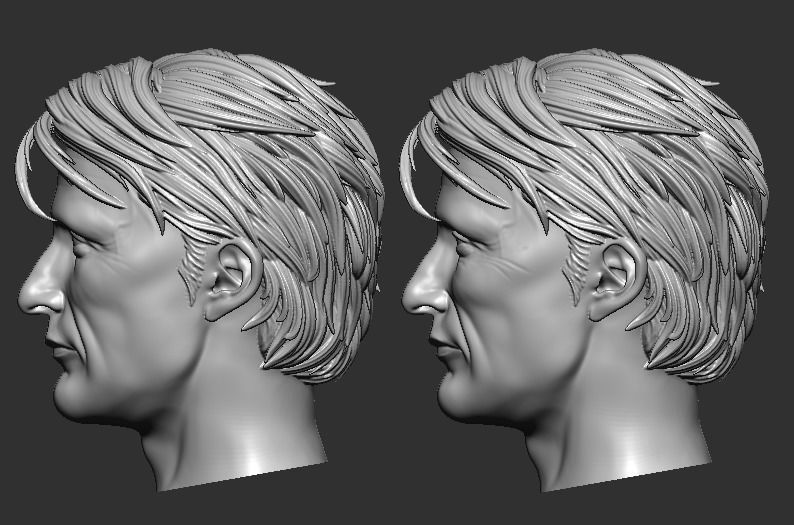 2 type face Mads Mikkelsen headsculpt 3D model 3D printable | CGTrader