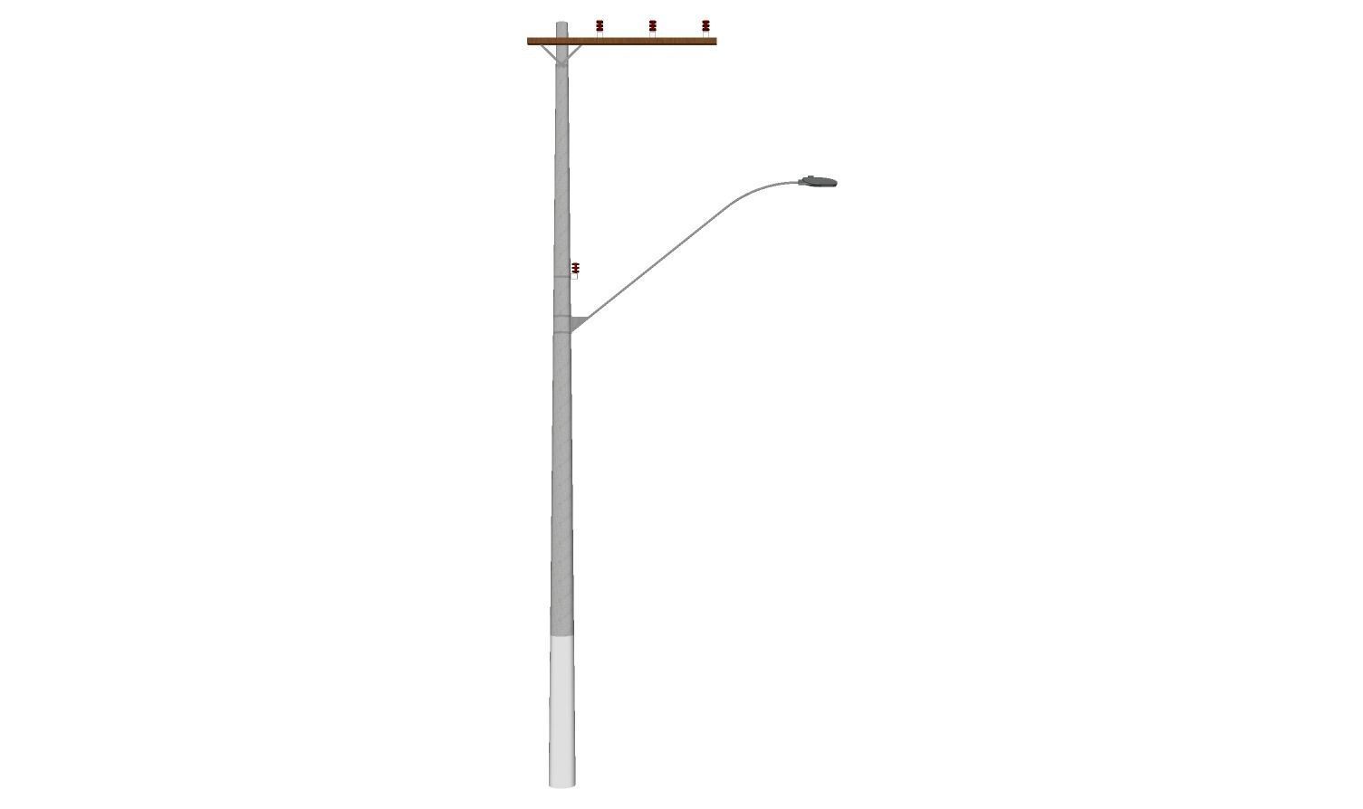 Concrete Lamp Post - Light Pole - Light Post - Street Light 37 3D model ...