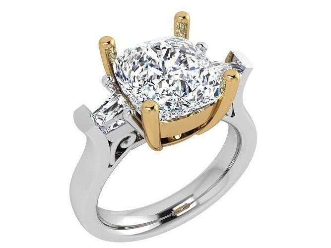 Big square stone chain ring 3543 3D print model 3D model 3D printable ...