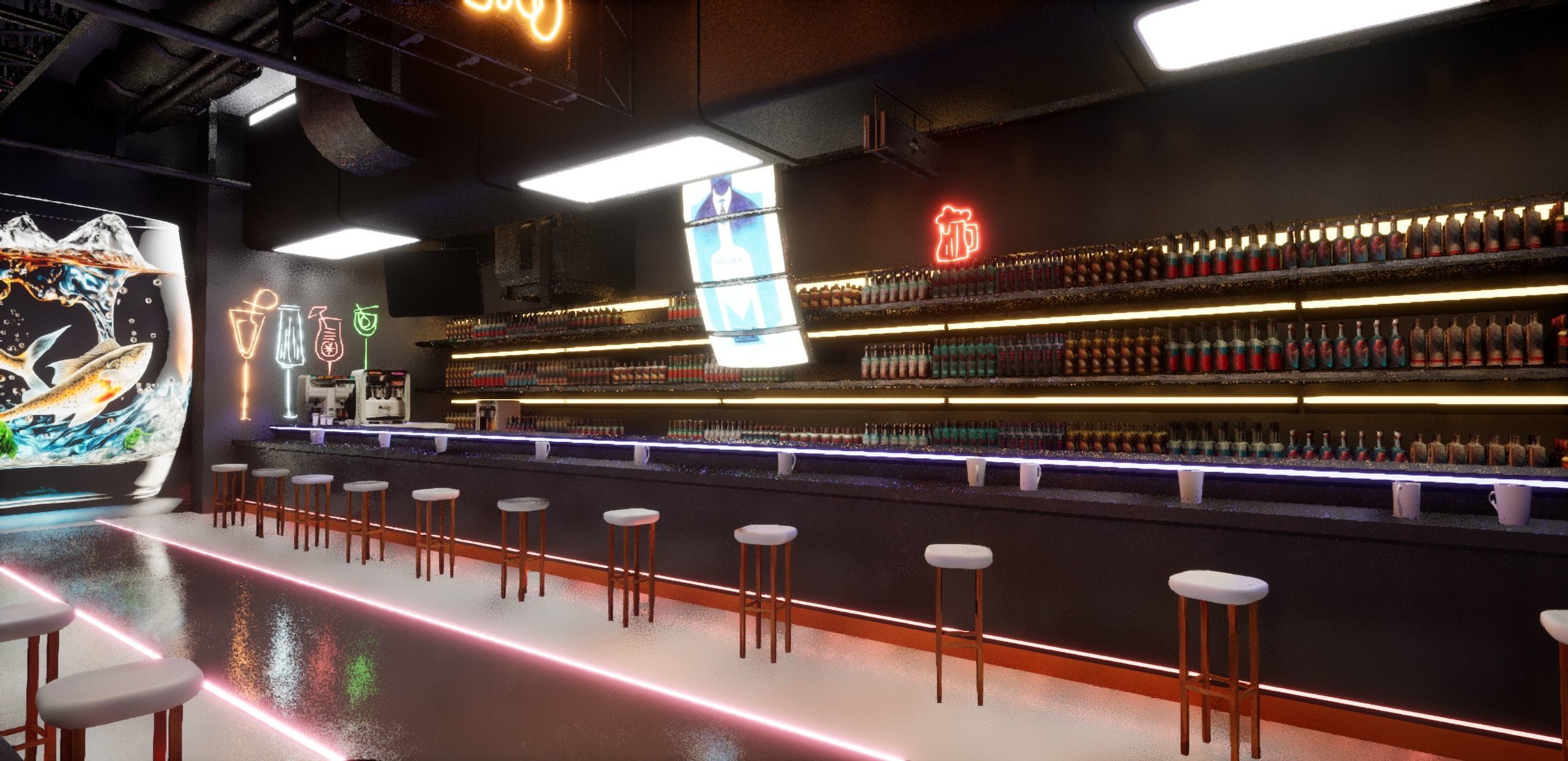 Cyberpunk Bar 3D model | CGTrader