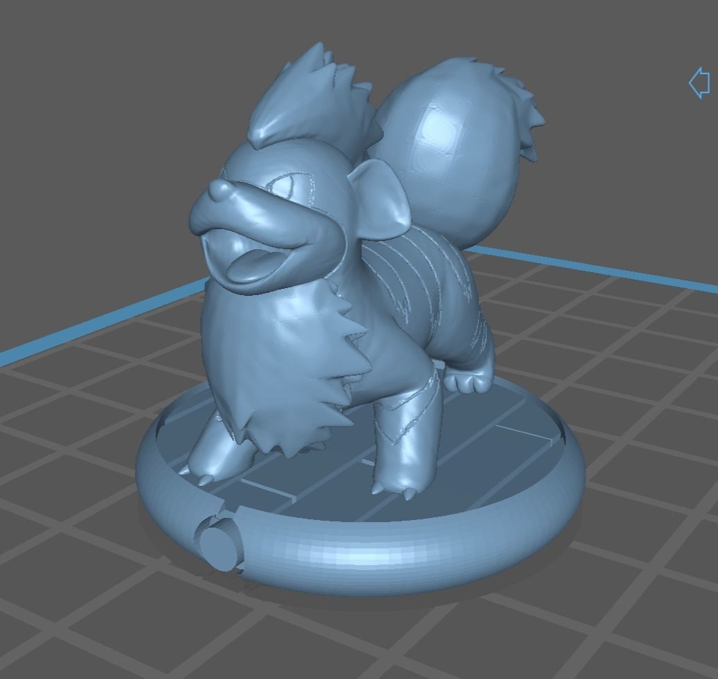 Growlithe pokemon 3D print model 3D model 3D printable | CGTrader