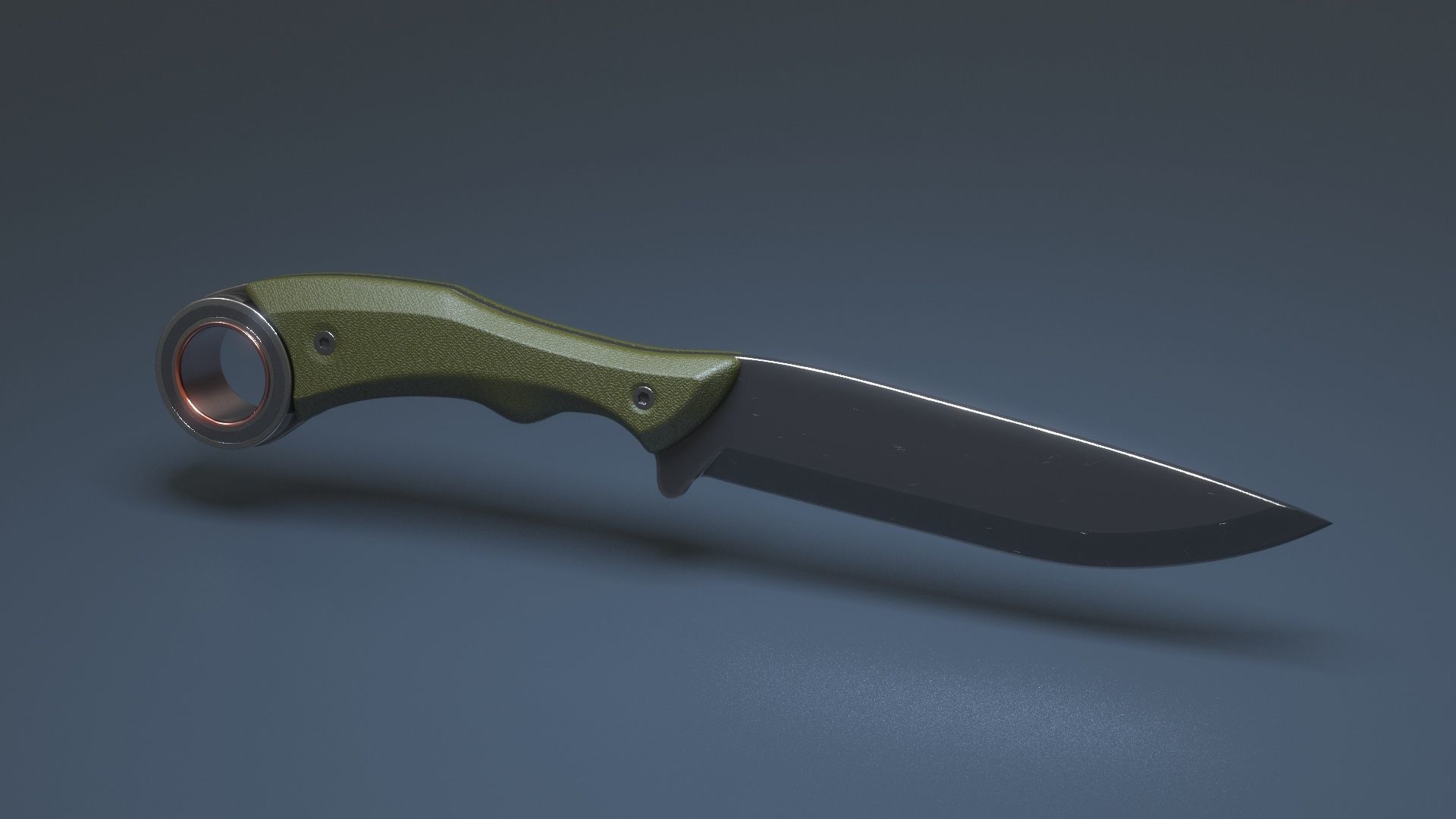 Hunting and combat modern knife 3D model | CGTrader