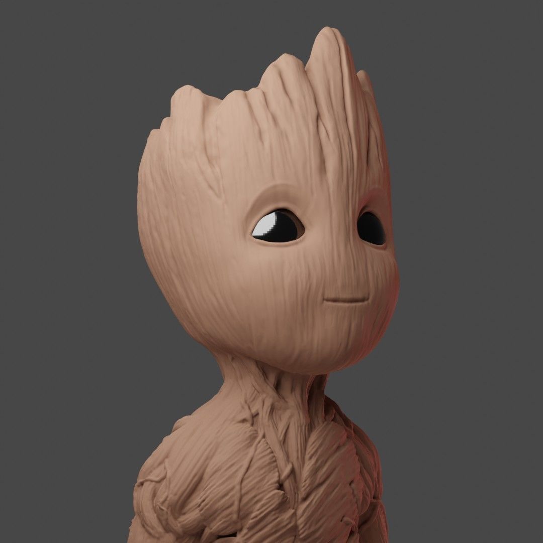 Baby groot body 3D model 3D printable | CGTrader