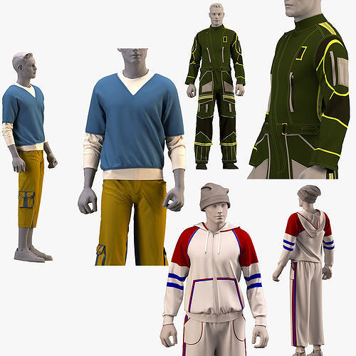 3 men clothes 3D Model Collection | CGTrader