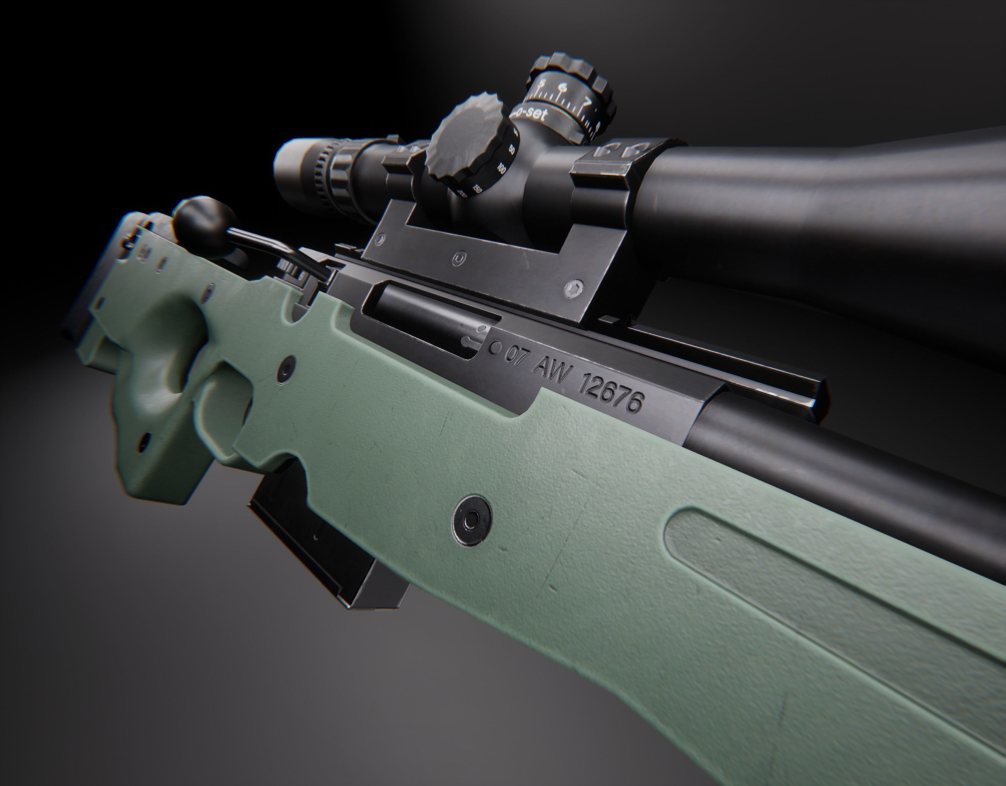 3D model AAA AWM Game Ready PBR VR / AR / low-poly | CGTrader