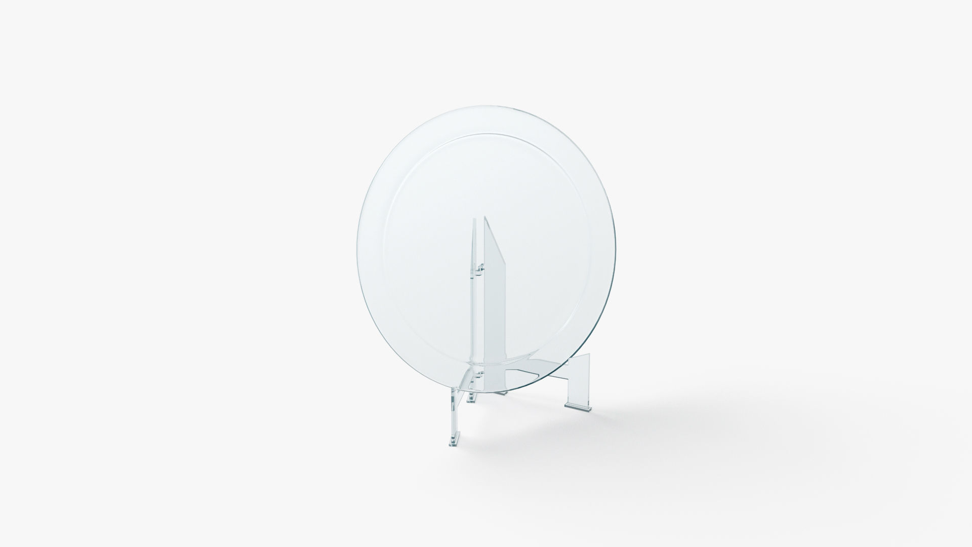 3D model Plate Glass Award Trophy - crystal plaque trophies on stand VR ...