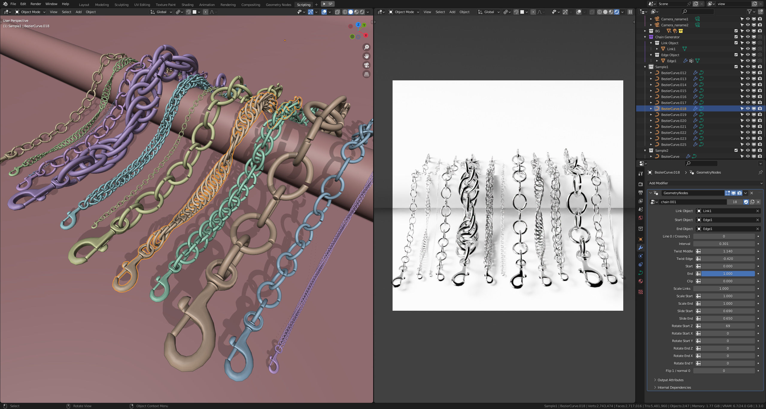 Blender Chain Generator Free free 3D model | CGTrader