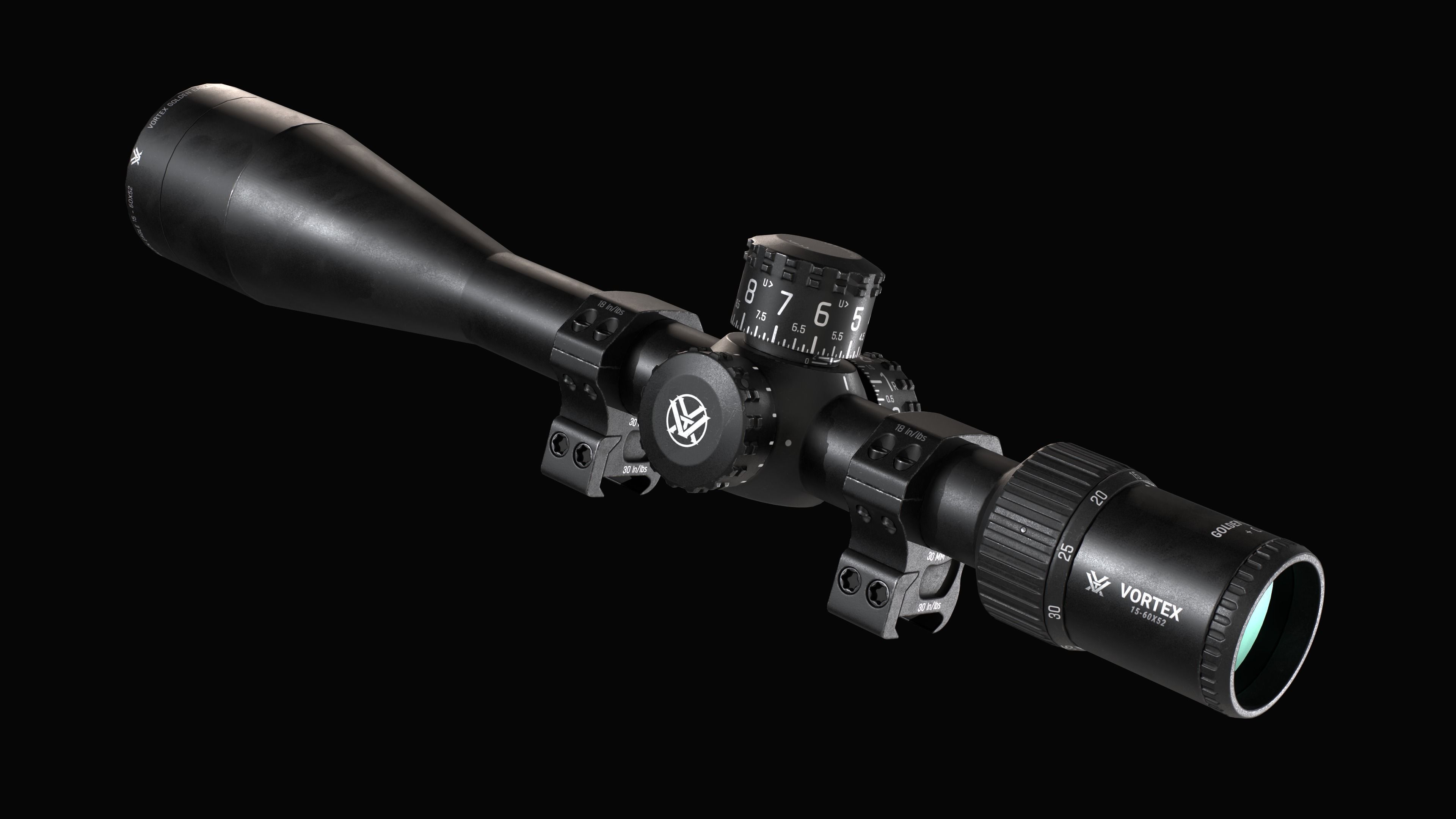 3D model Variable optic rifle scope Vortex GOLDEN EAGLE VR / AR / low ...