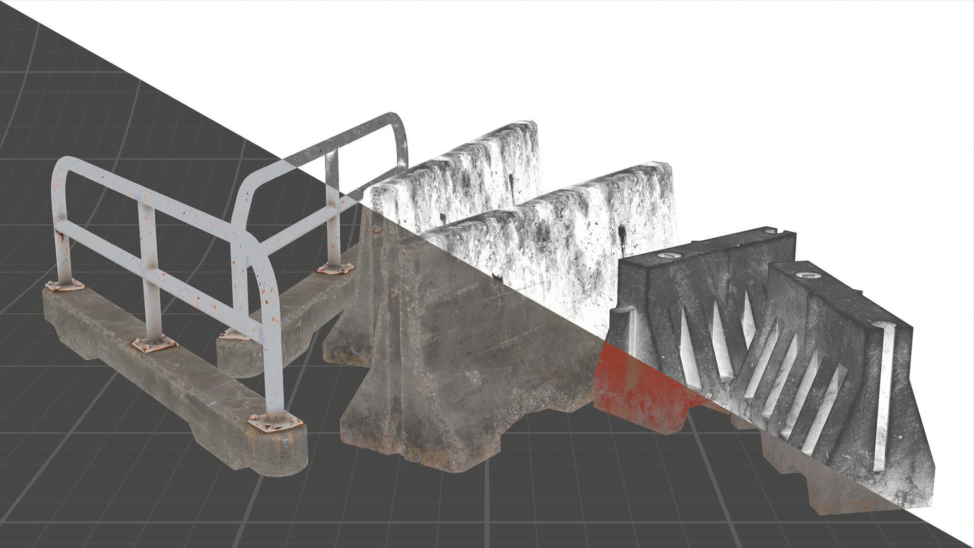 3D model Used Road Props batch02 VR / AR / low-poly | CGTrader