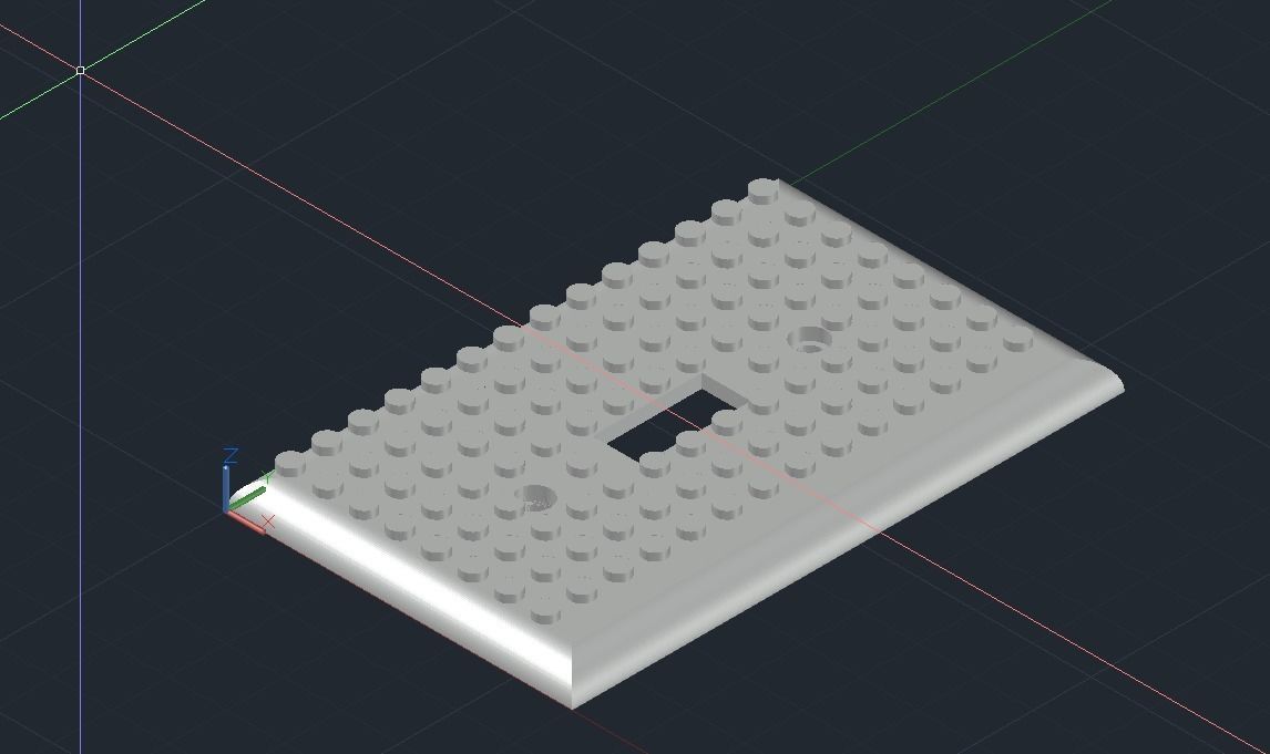 3D Printable Lego Light Switch Cover 3D model 3D printable | CGTrader