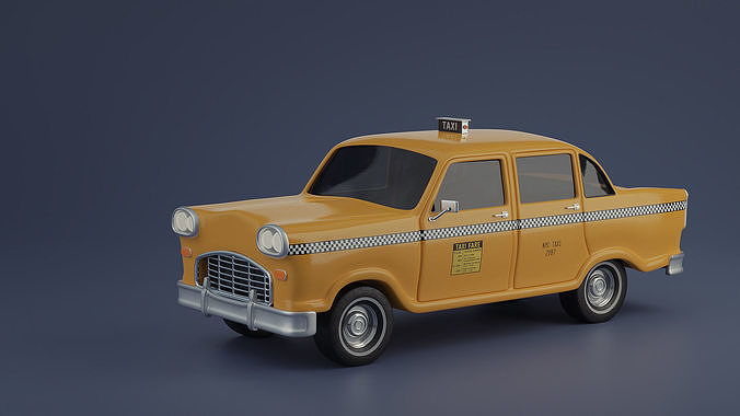 Stylized Taxi Cab Model 3D model | CGTrader