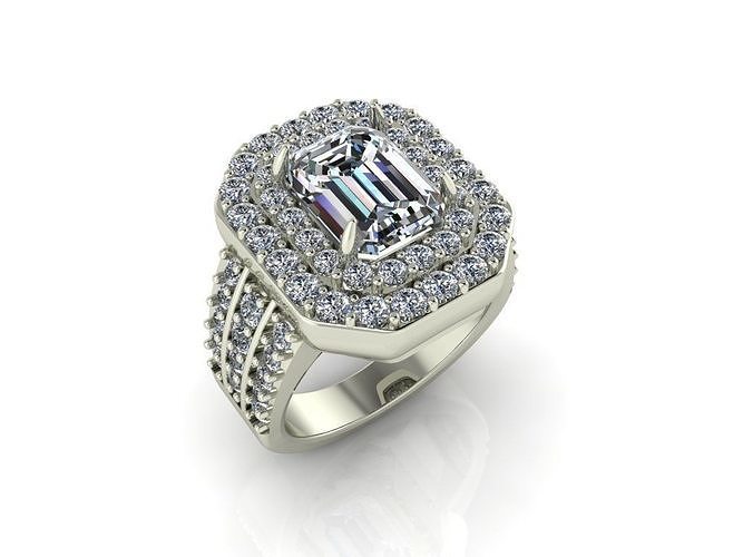 FAMOUS DIAMOND RING WOMAN 3D model 3D printable | CGTrader